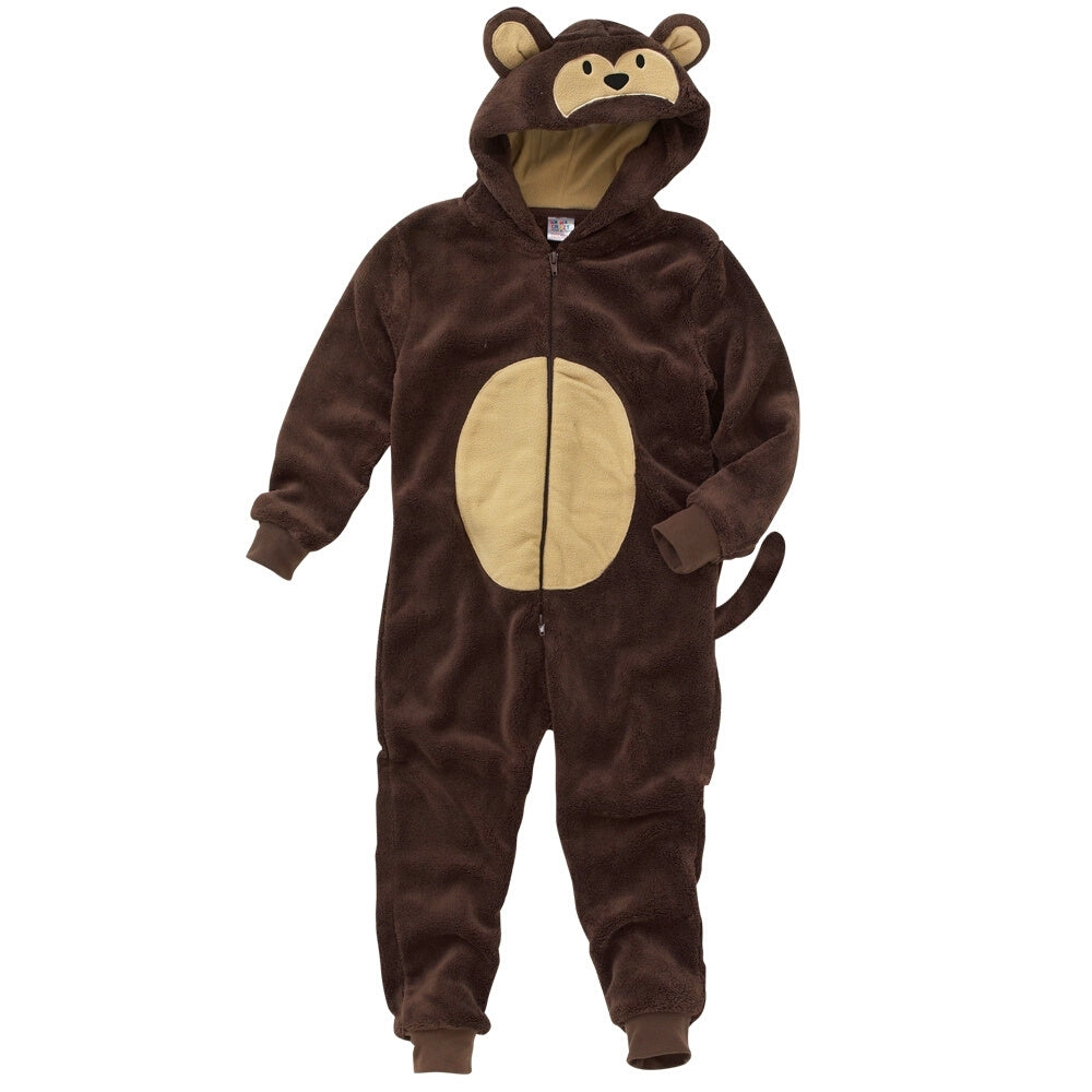 Kids Brown Novelty Monkey Onesie | Kids Onesies
